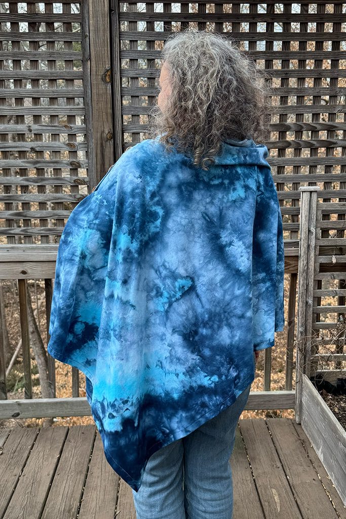 Women Blue Poncho: Versatile Shawl for Every Season