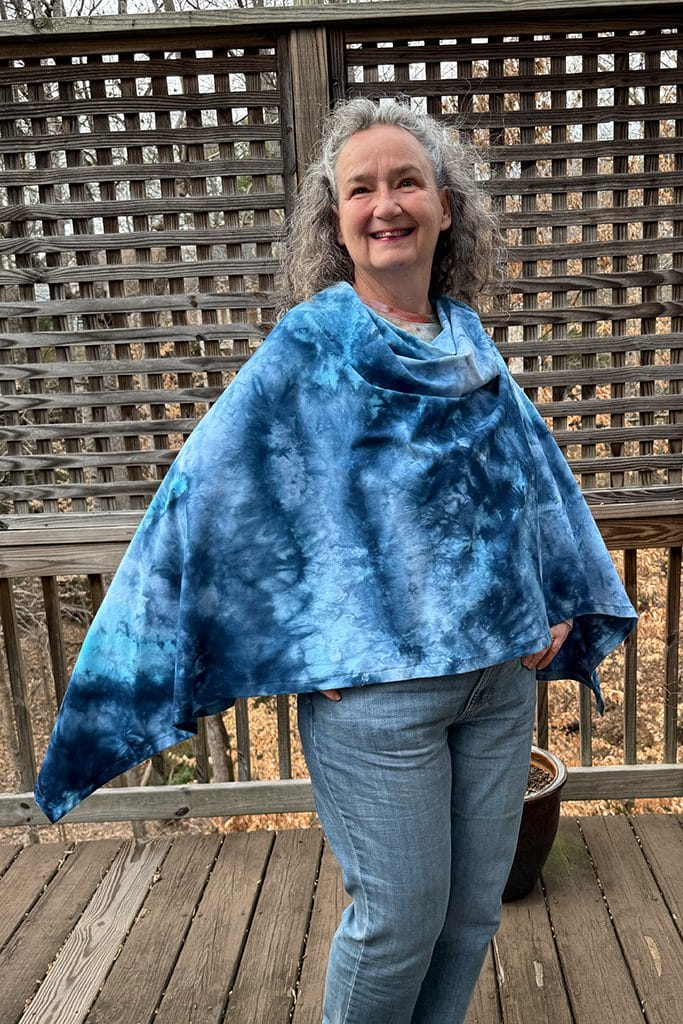 Women Blue Poncho: Versatile Shawl for Every Season