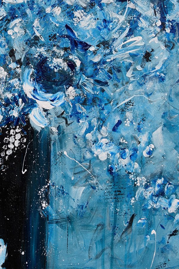 Monochromatic Blue Painting: Vibrant Impressionist Artwork - Francoise ...