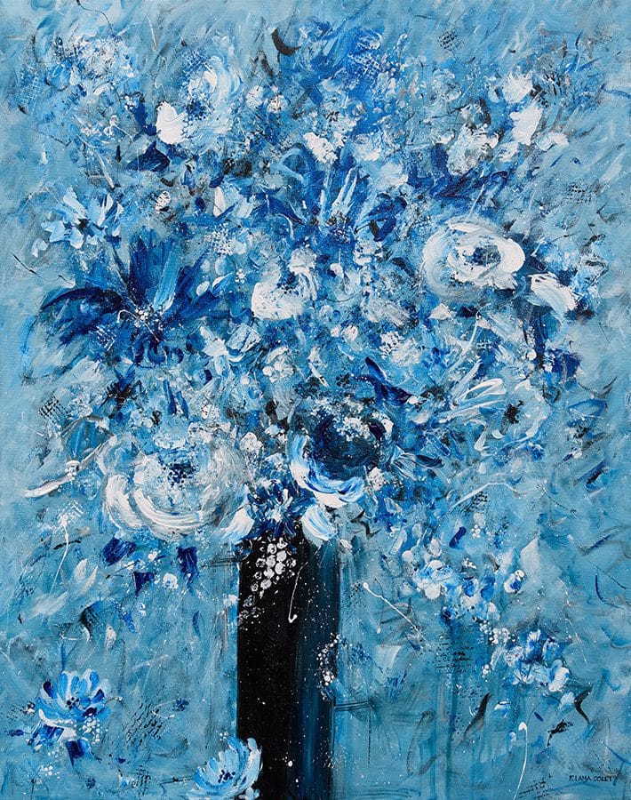 Monochromatic Blue Painting: Vibrant Impressionist Artwork - Francoise ...