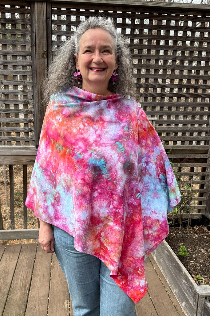 women colorful handmade and hand dyed poncho: Unique Style