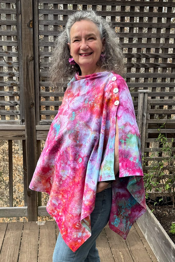 women colorful handmade and hand dyed poncho: Unique Style