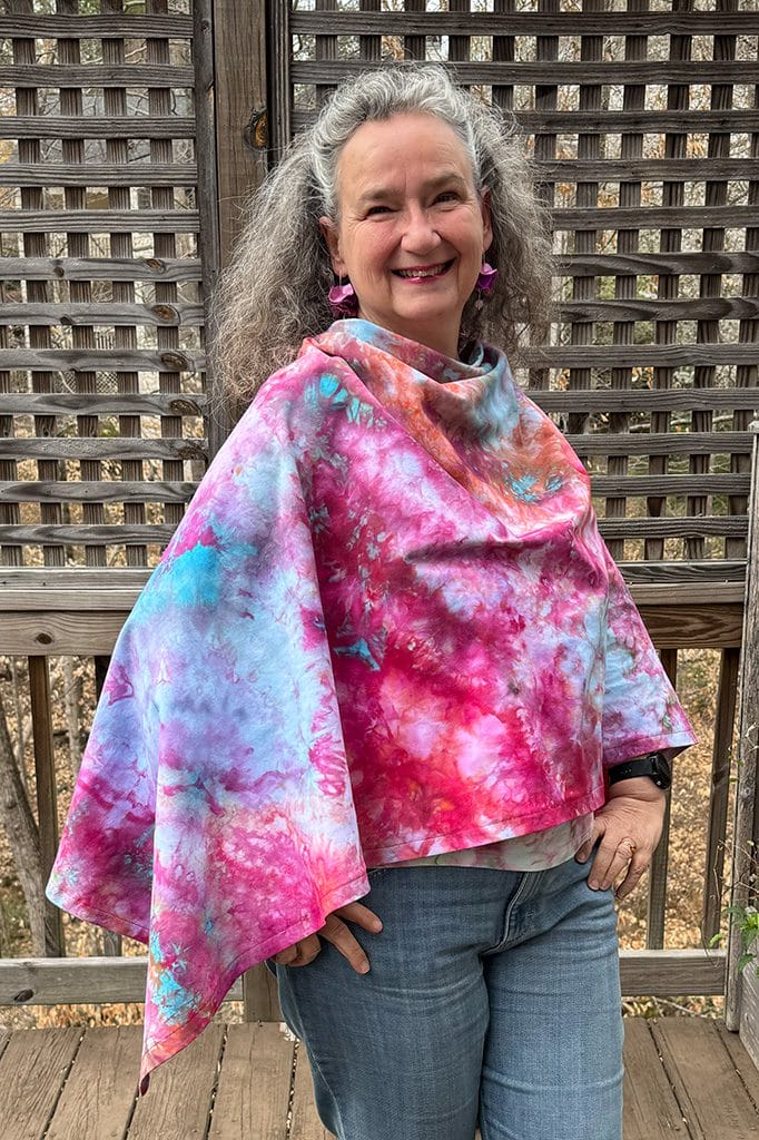 women colorful handmade and hand dyed poncho: Unique Style
