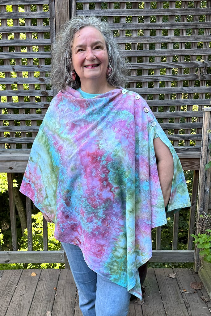 Women Handmade and Hand Dyed Poncho: Art You Can Wear