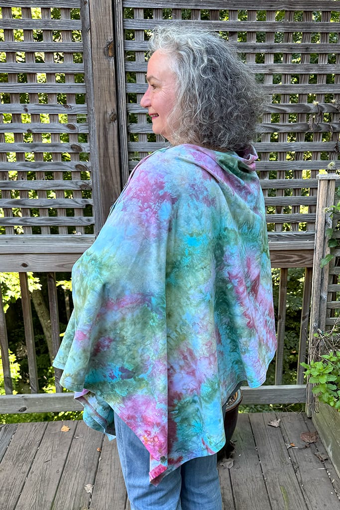 Women Handmade and Hand Dyed Poncho: Art You Can Wear