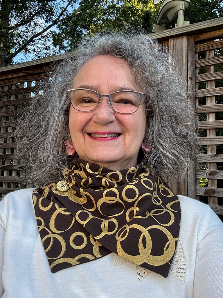Elegant Brown and Gold Neck Scarf: Stylish & Unique