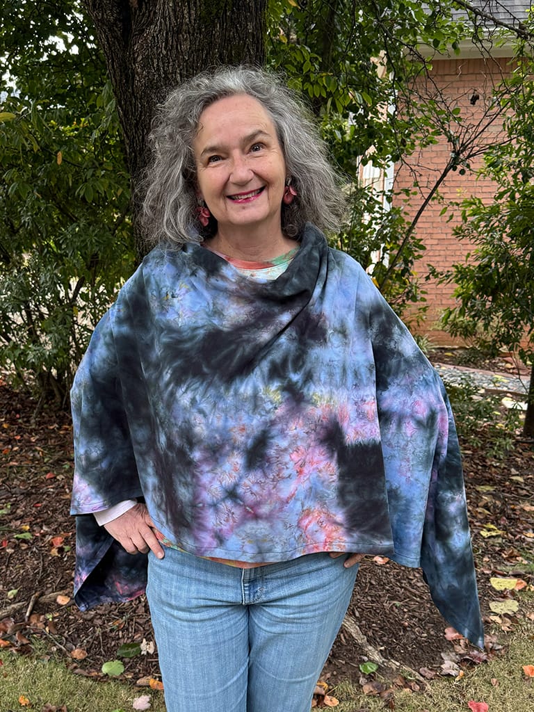 Handmade and Hand Dyed Poncho for Stylish Warmth