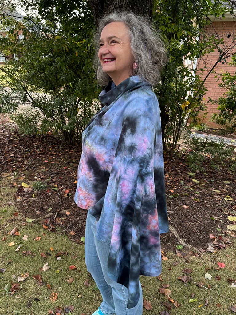 Handmade and Hand Dyed Poncho for Stylish Warmth